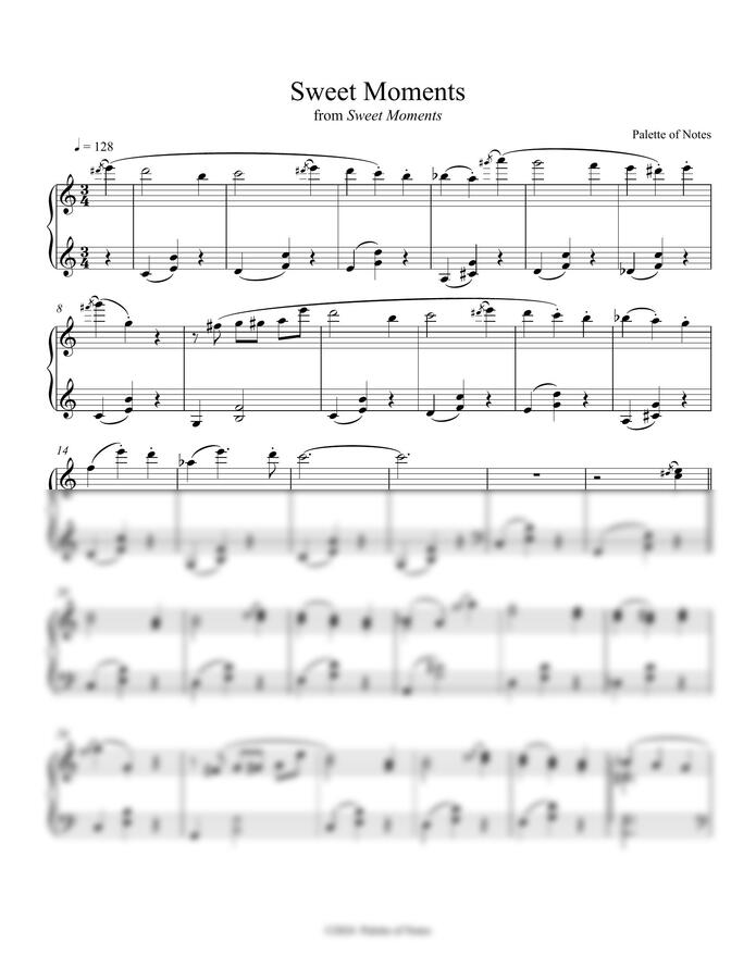 악보 > Palette of Notes - Sweet Moments