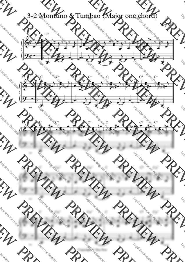 악보 > 5 Montuno and Tumbao patterns (Major one chord) - 5가지 몬투노 패턴 by ...