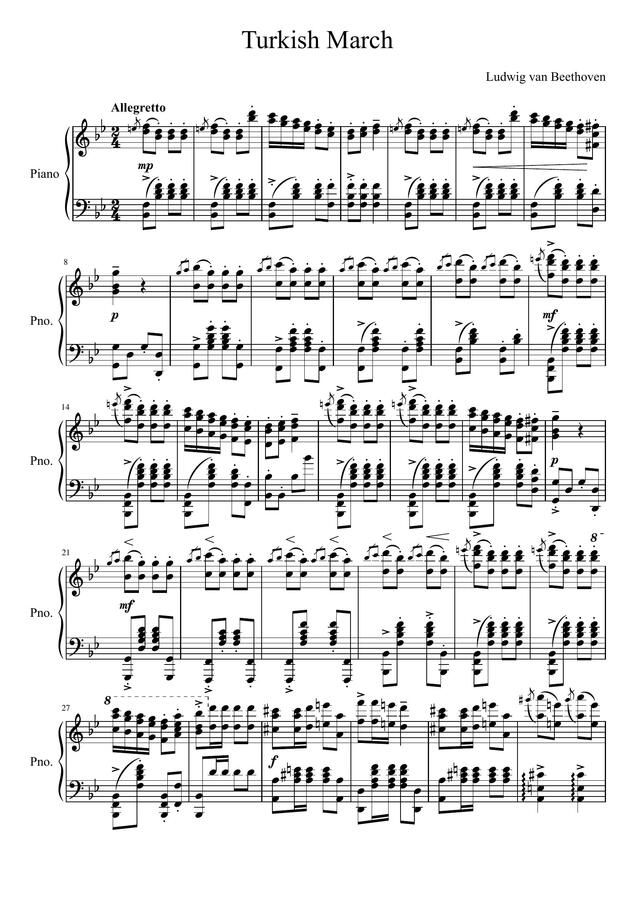 악보 > Beethoven - Turkish March
