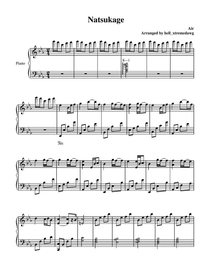 악보 > hell_xtremedawg - Natsukage