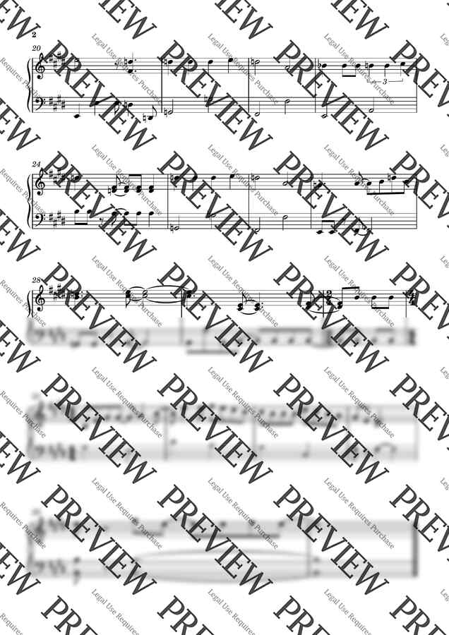 악보 > 고다이고(Godaigo) - 은하철도999 (은하철도999) by Piano Lovers. jp