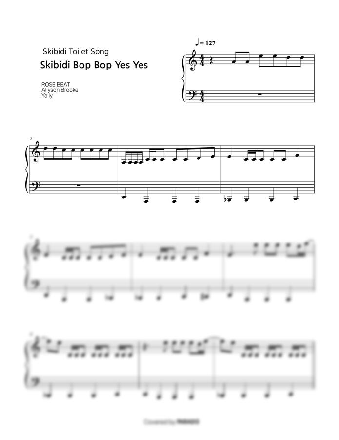 악보 > Skibidi Toilet Song - 스키비디 토일렛 (쉬운악보 포함) by PARADO