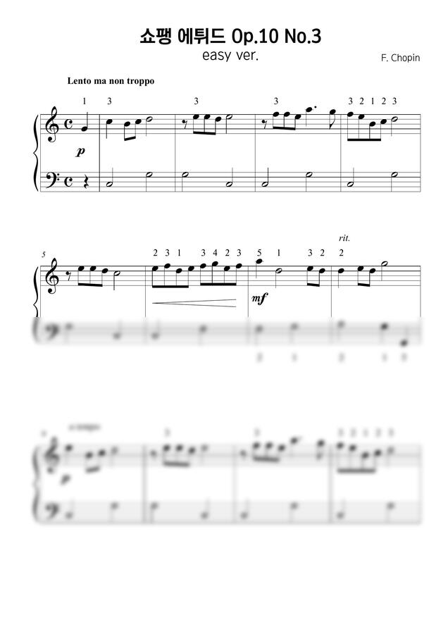 F Chopin Op 10 No 3 By F Chopin Op 10 No 3 By