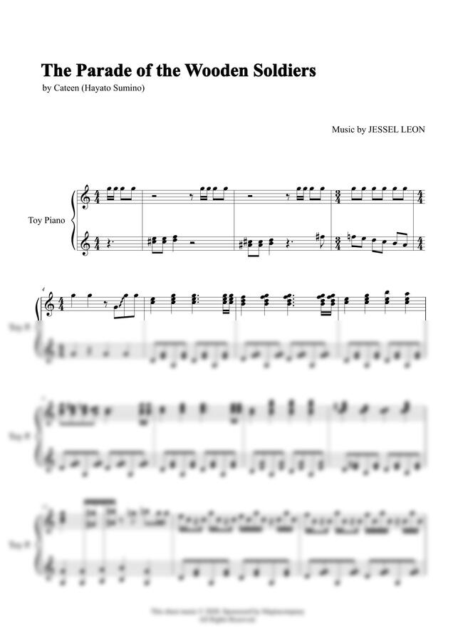 악보 > Leon Jessel - The Parade of the Wooden Soldiers by Cateen