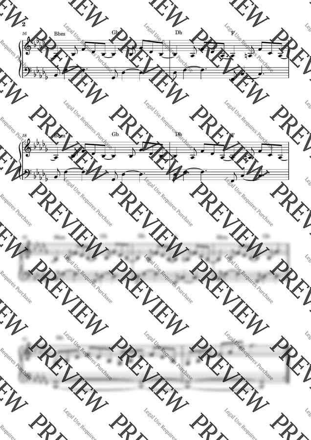 악보 > Sia - Snowman (반주 악보, Db key) by 피아노클라우드(piano cloud)