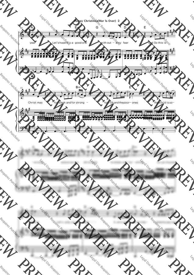 악보 > John Lennon - Happy Christmas (War Is Over) by 악보마트