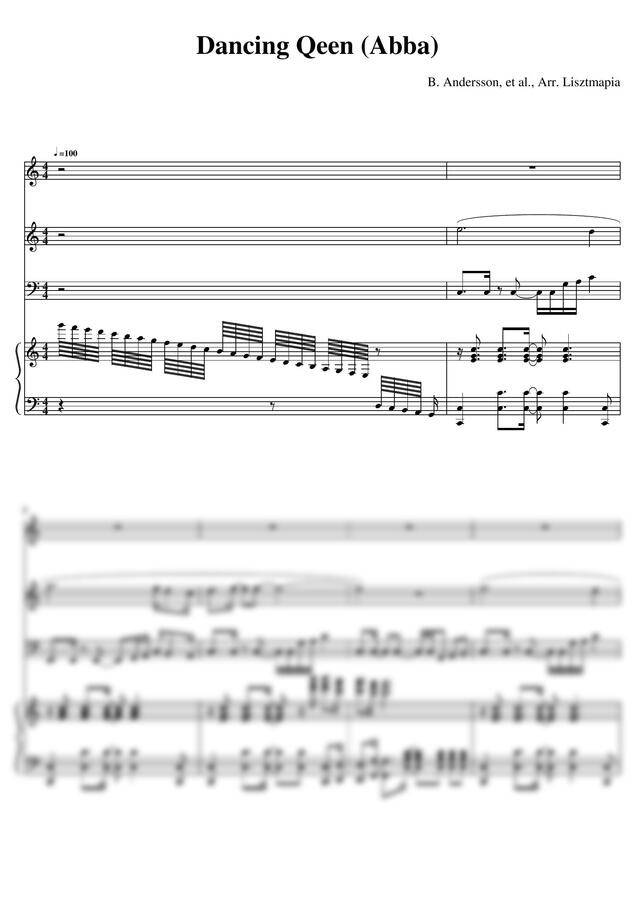 악보 > Abba (아바) - Dancing Queen by Lisztmapia