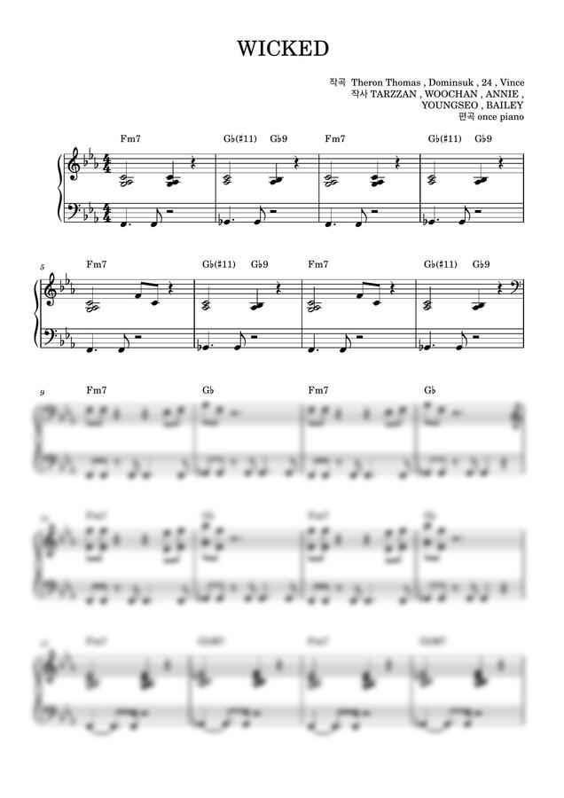 악보 > ALLDAY PROJECT(올데이 프로젝트) - WICKED