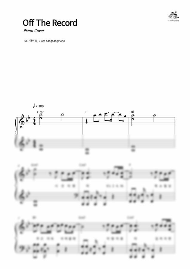 악보 > IVE(아이브) - Off The Record by 상상피아노