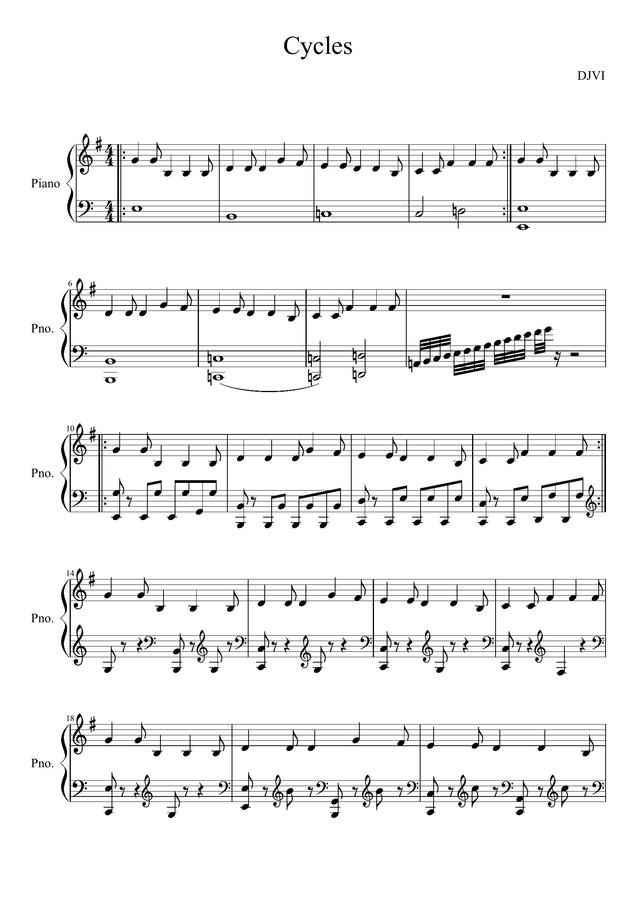 악보 > DJVI - Cycles