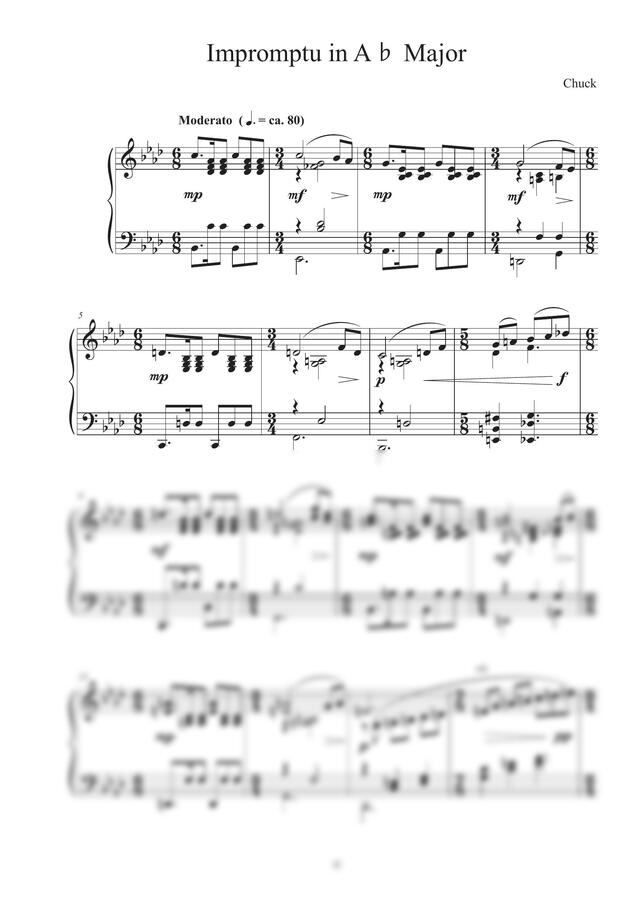 악보 > Chuck - Impromptu in A♭ Major by Chuck