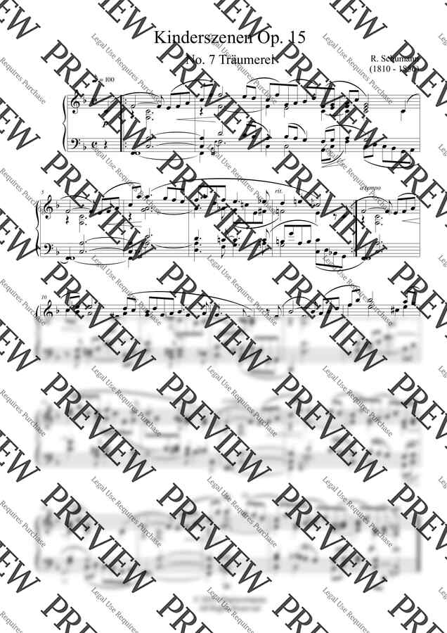 악보 > R. Schumann (슈만) - Kinderszenen - VII. Traumerei (트로이메라이) by 마피아