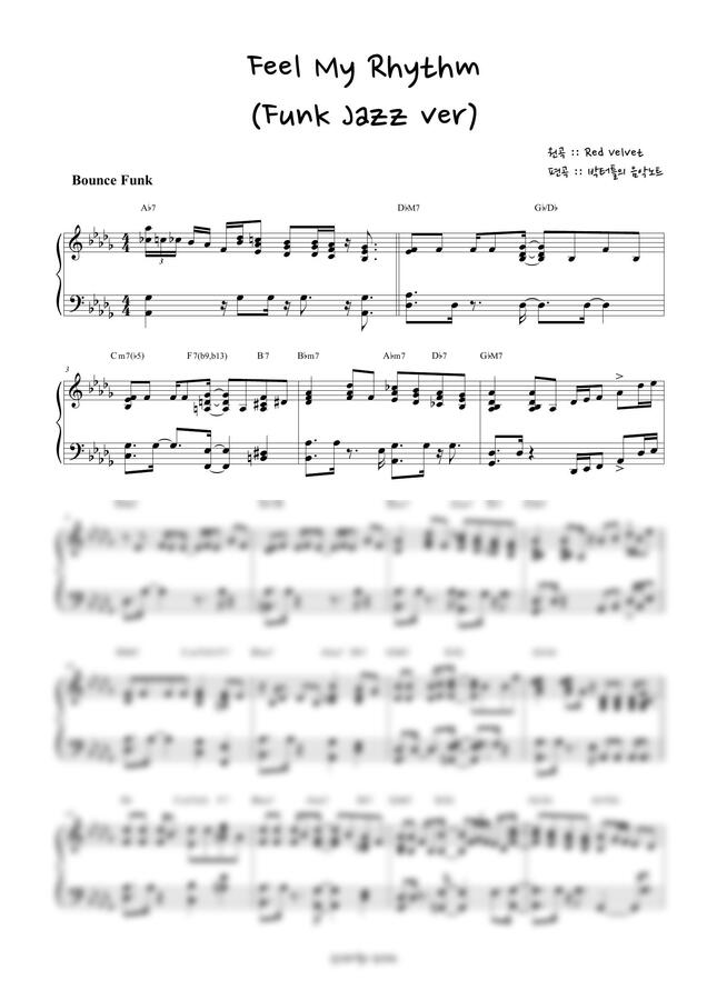 악보 > Red Velvet - Feel My Rhythm (Funk Jazz) by 박터틀