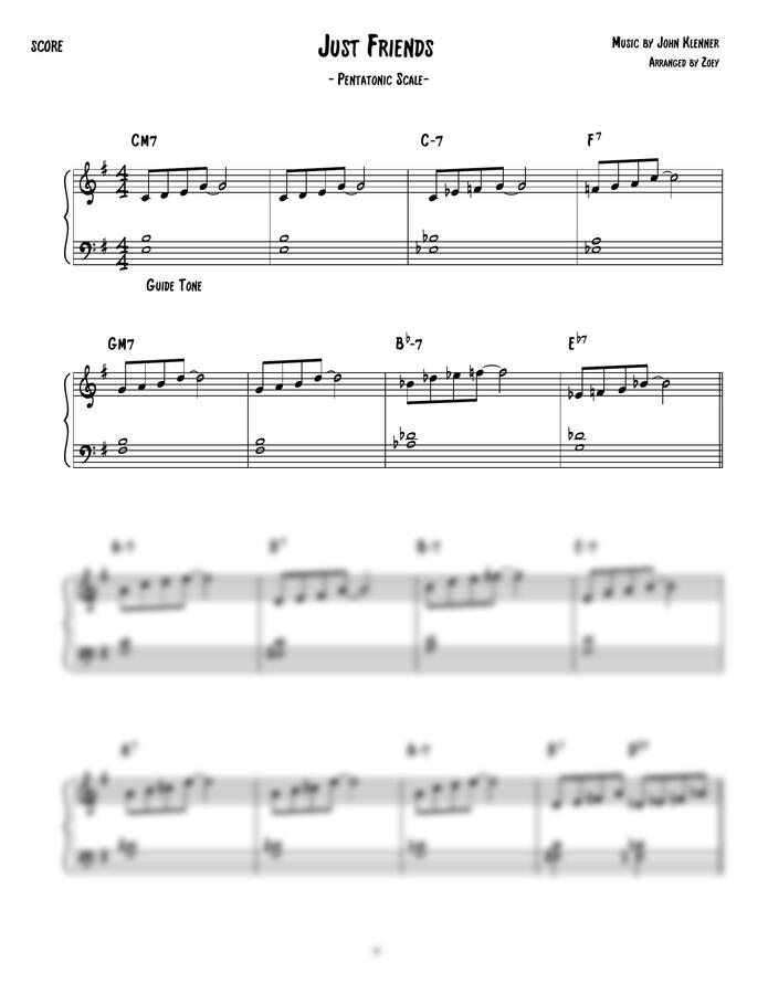 악보 > John Klenner - Just Friends by Zoey