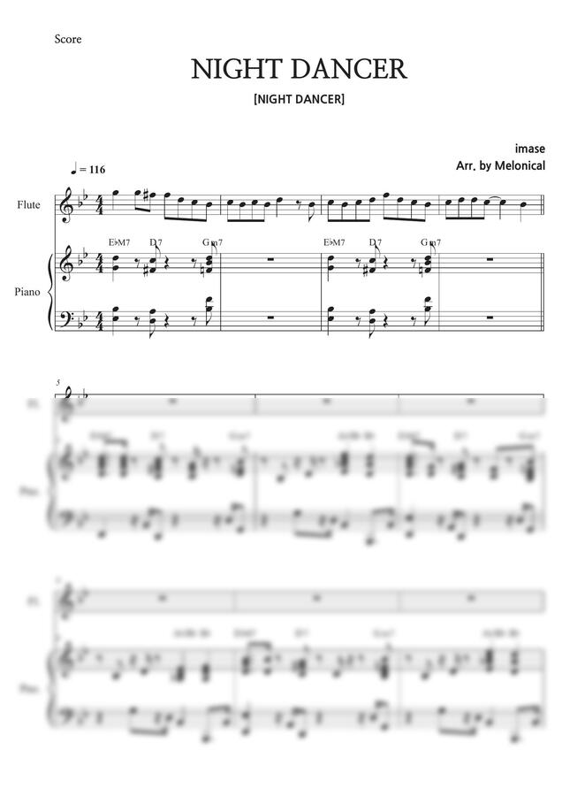 악보 > imase - NIGHT DANCER (Ensemble) by 멜로니컬