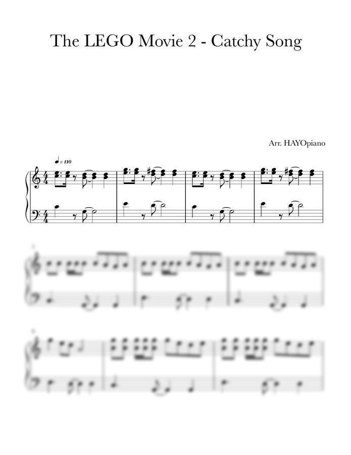 악보 > 더 레고무비2 OST - catchy song (쉬운 악보) by HAYOpiano