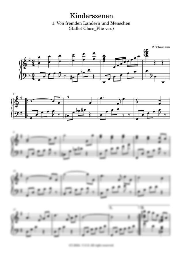 악보 > R.Schumann - Kinderszenen (발레클래스_플리에) by 이삼송