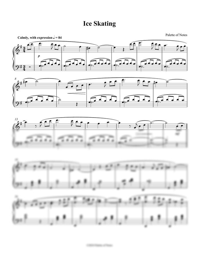 악보 > Palette of Notes - Ice Skating