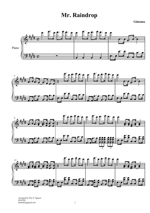 악보 > Amplified - Mr.raindrop 은혼 2기