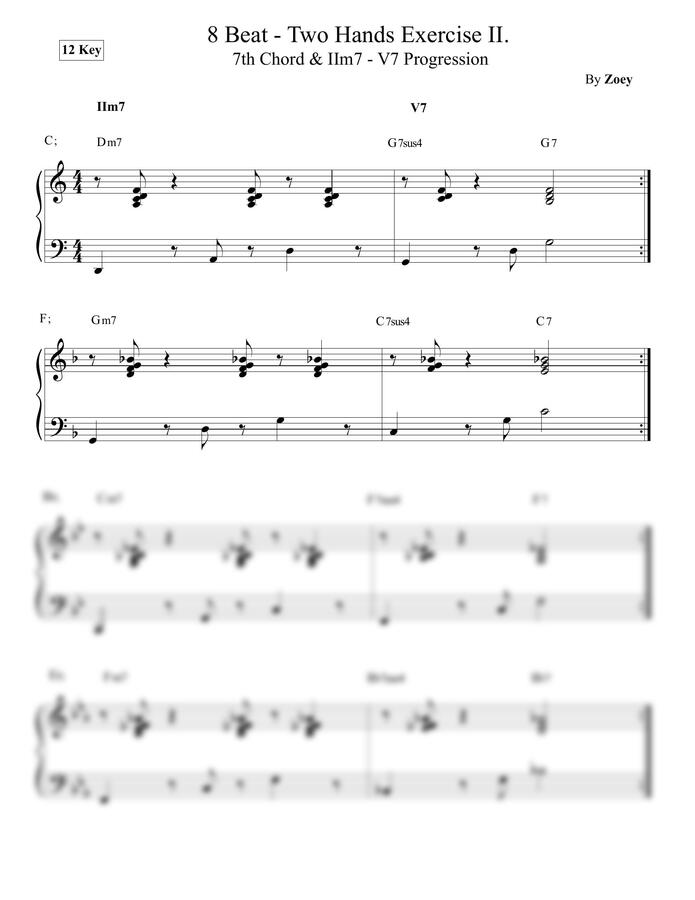 악보 > Zoey - 8 Beat Two Hands Exercise II.